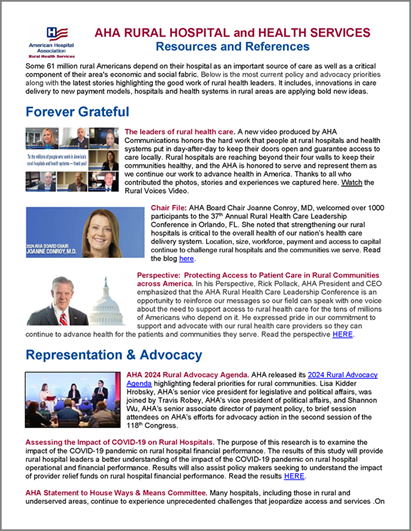 Rural Health Services | AHA