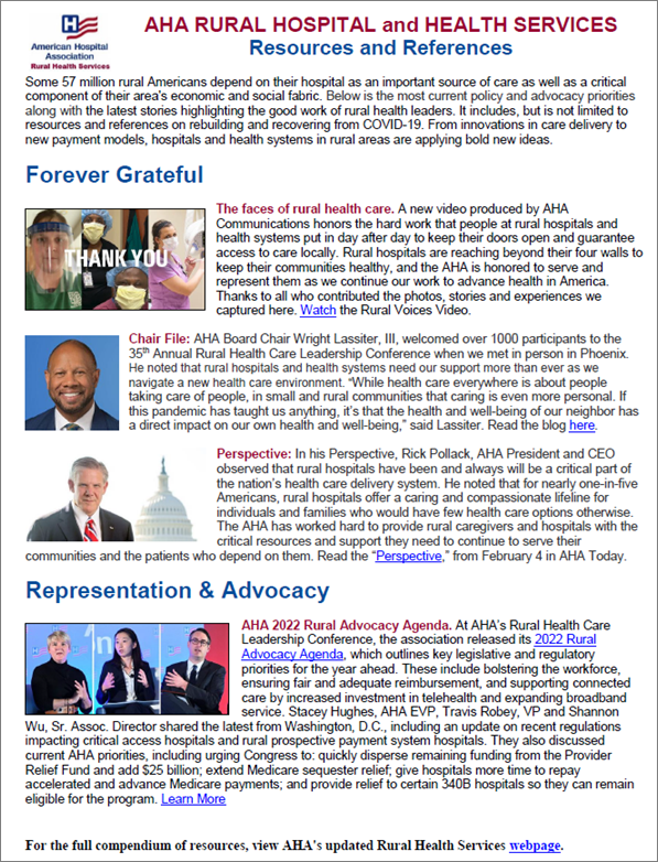 Rural Health Services | AHA